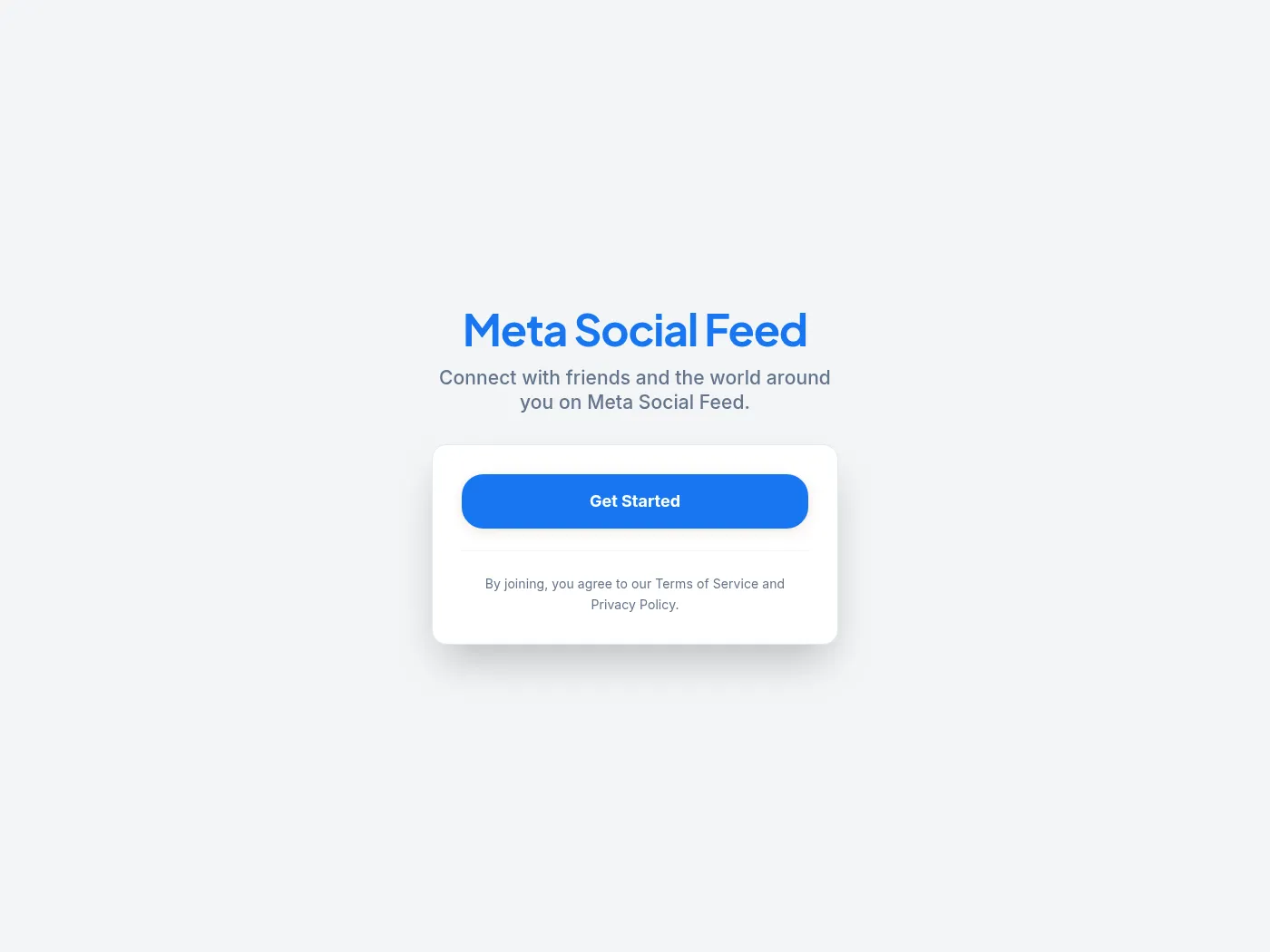 Meta Social Feed