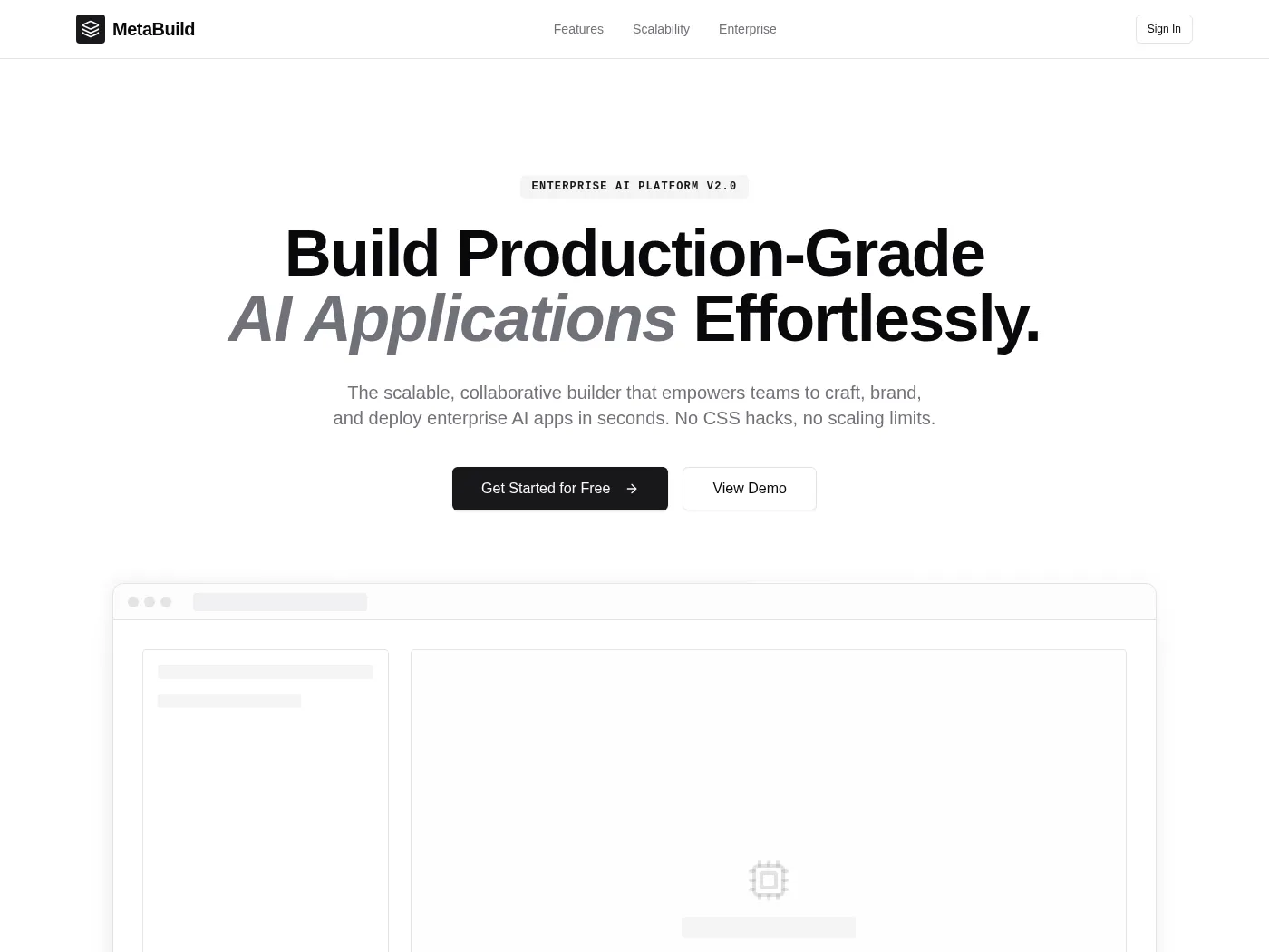 MetaBuild AI Platform