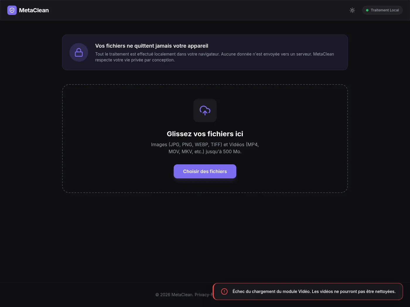 MetaClean Web App