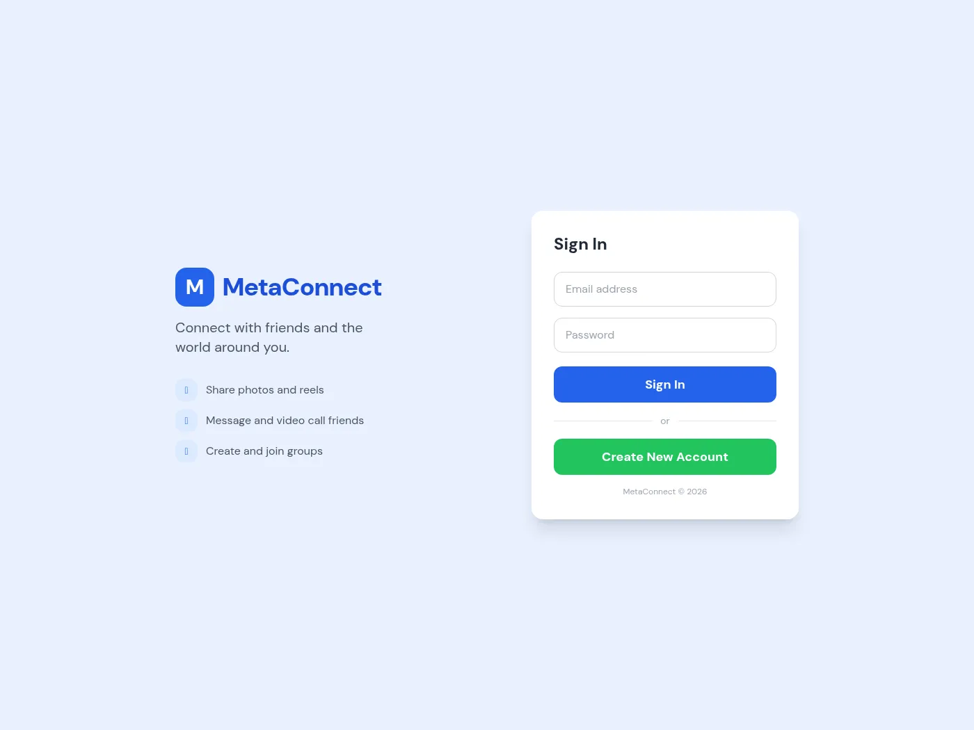 MetaConnect Social App