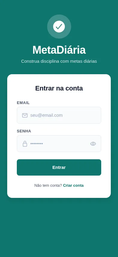 MetaDiária Habits Tracker