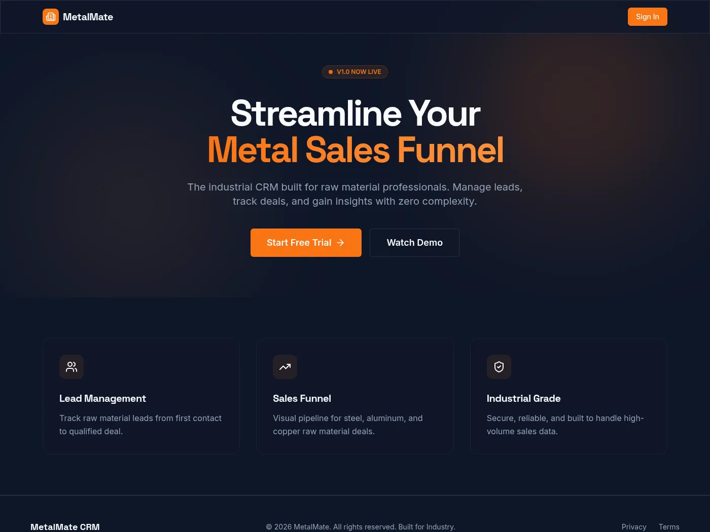 MetalMate CRM