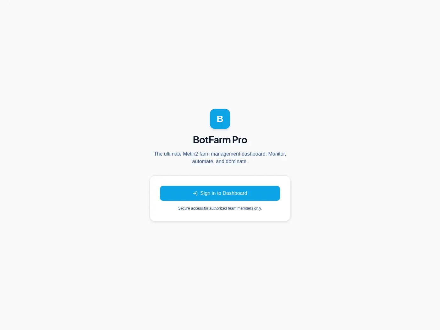 BotFarm Pro Dashboard
