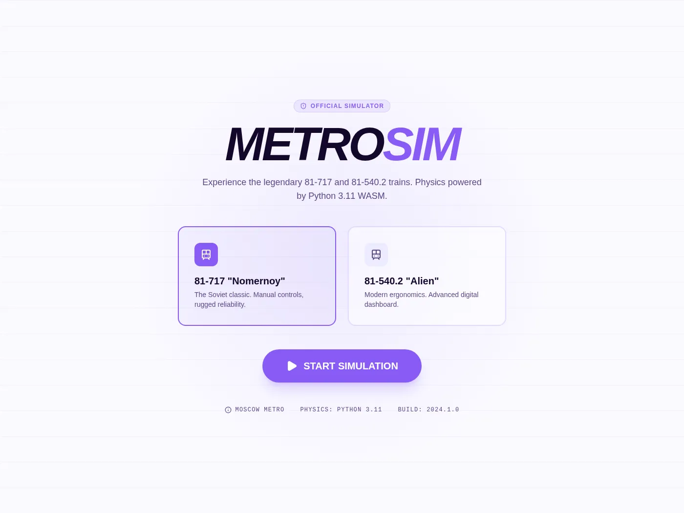 Metro Train Simulator