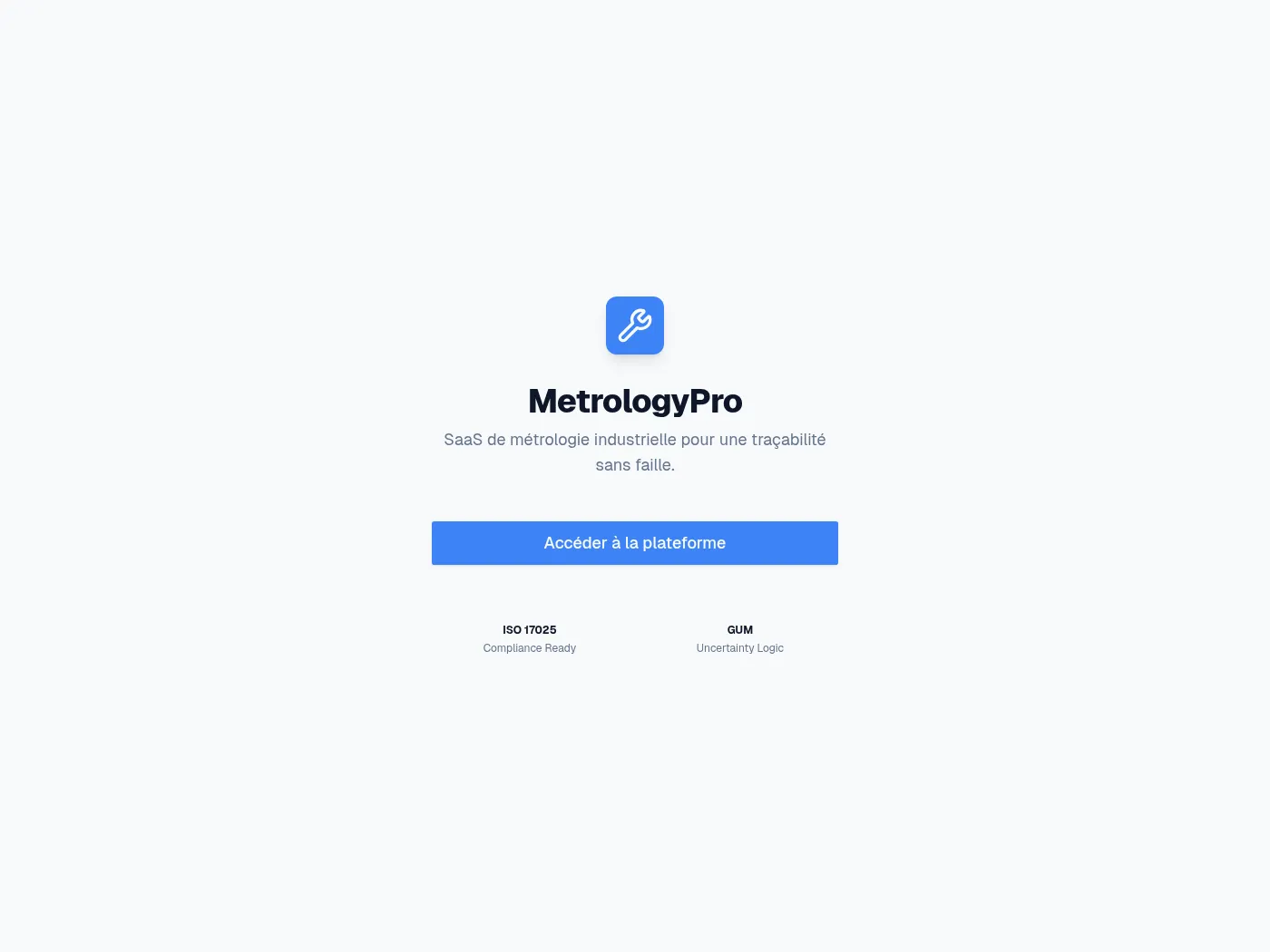 Metrology SaaS Platform
