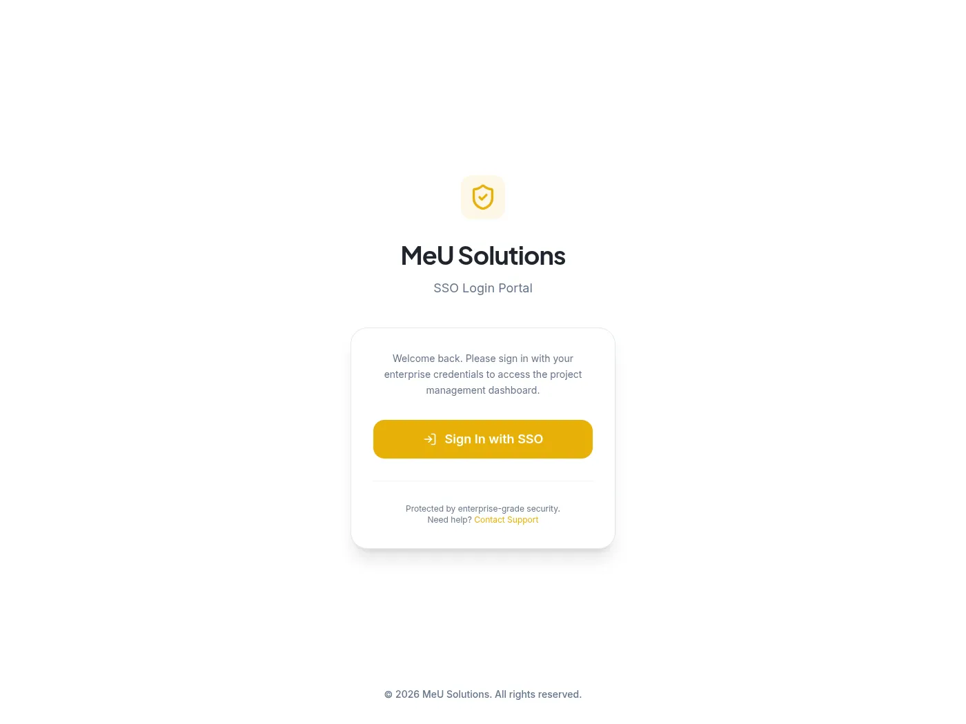MeU SSO Login Portal