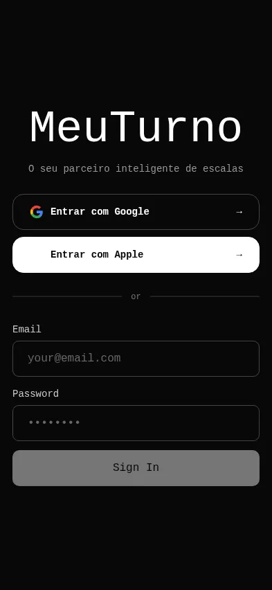 MeuTurno Smart Shift App