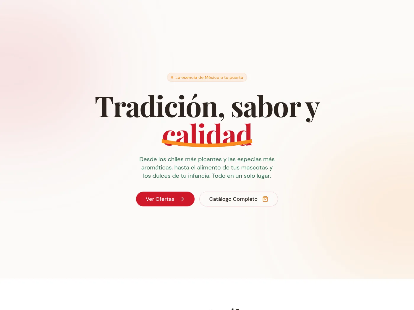 Mercado Mexicano Landing