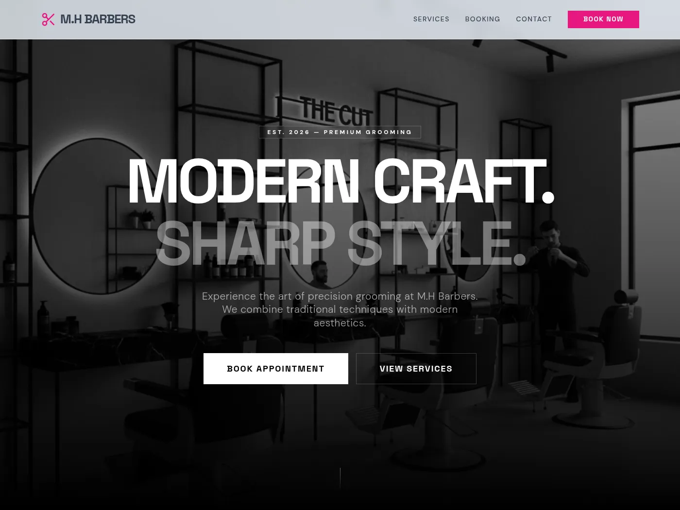 M.H Barbers Web
