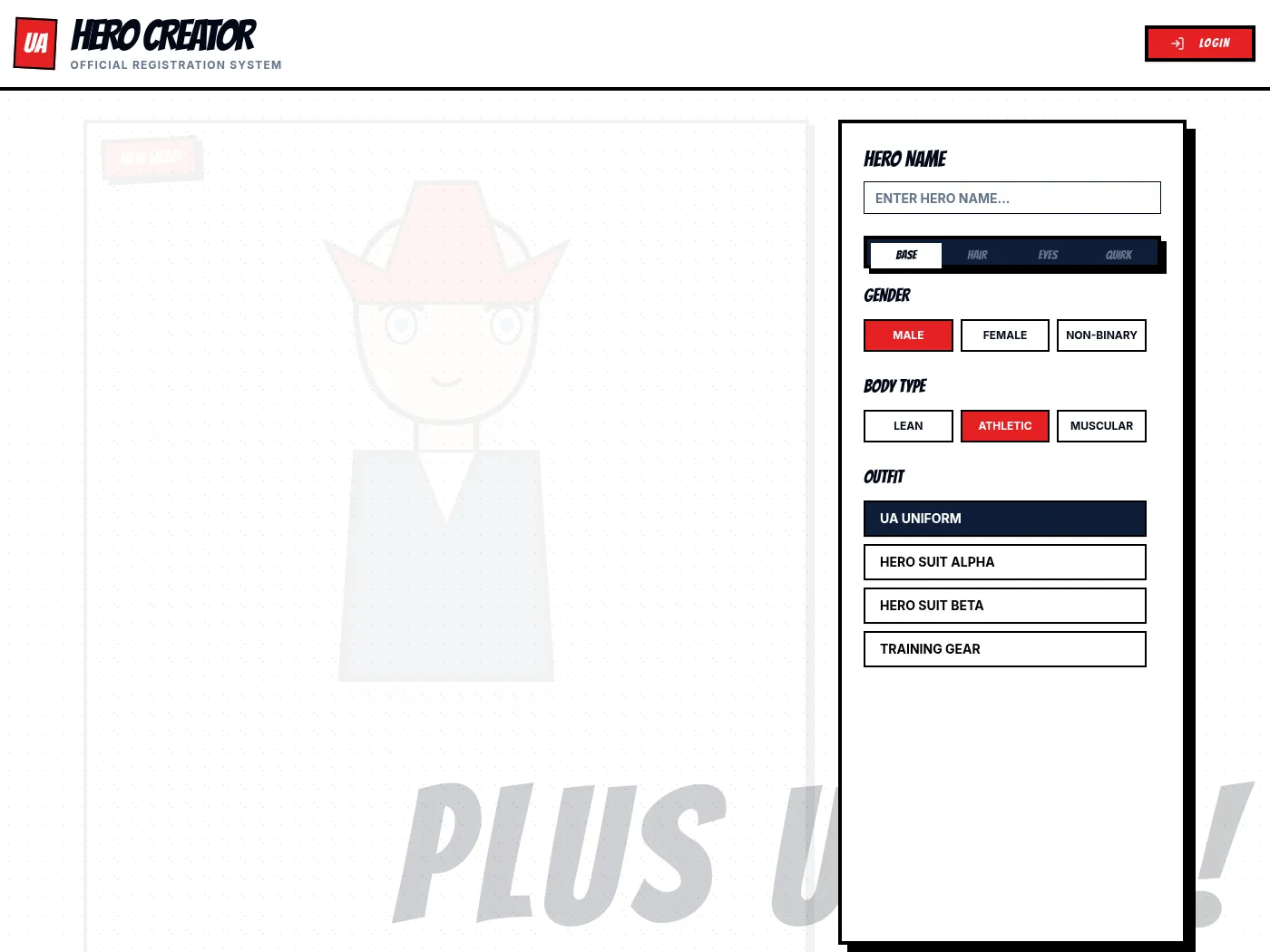 MHA Character Creator