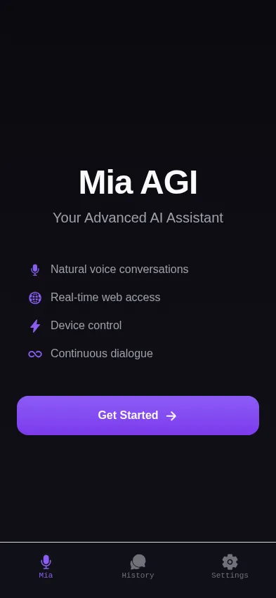 Mia AGI Voice Assistant
