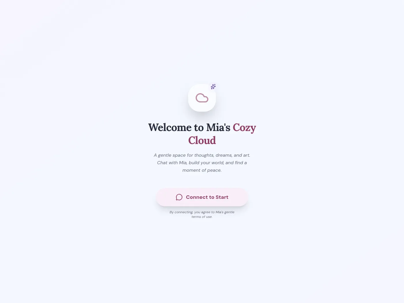 Mia's Cozy Cloud App