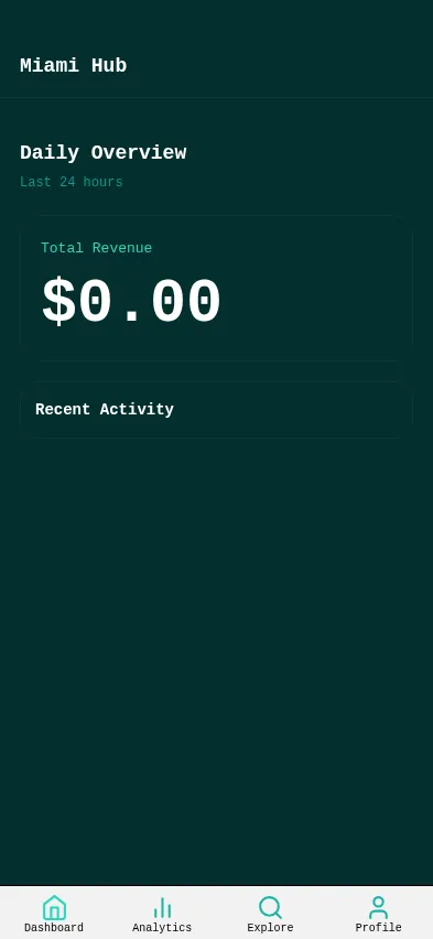 Miami Dashboard Mobile