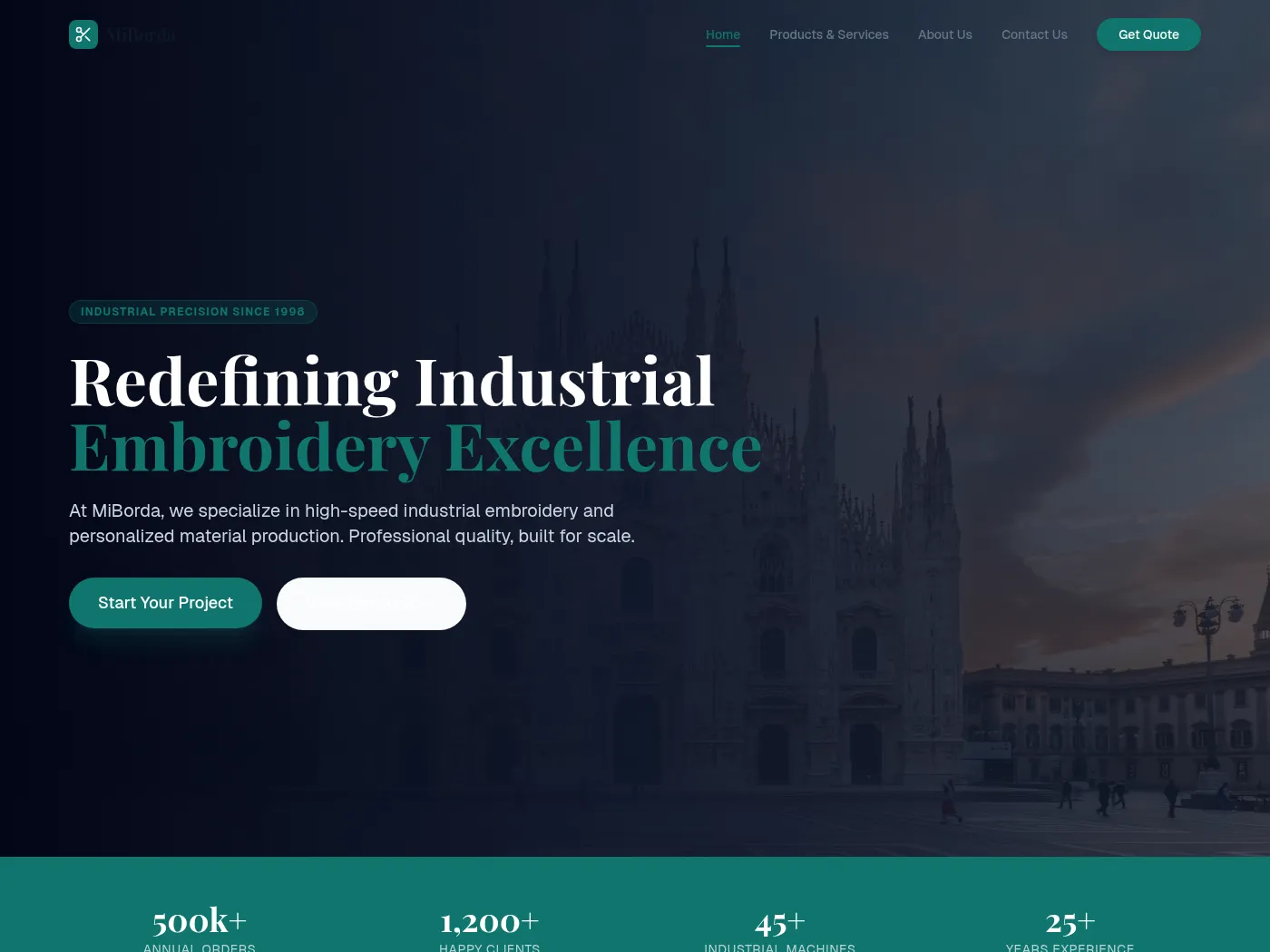 MiBorda Factory Website