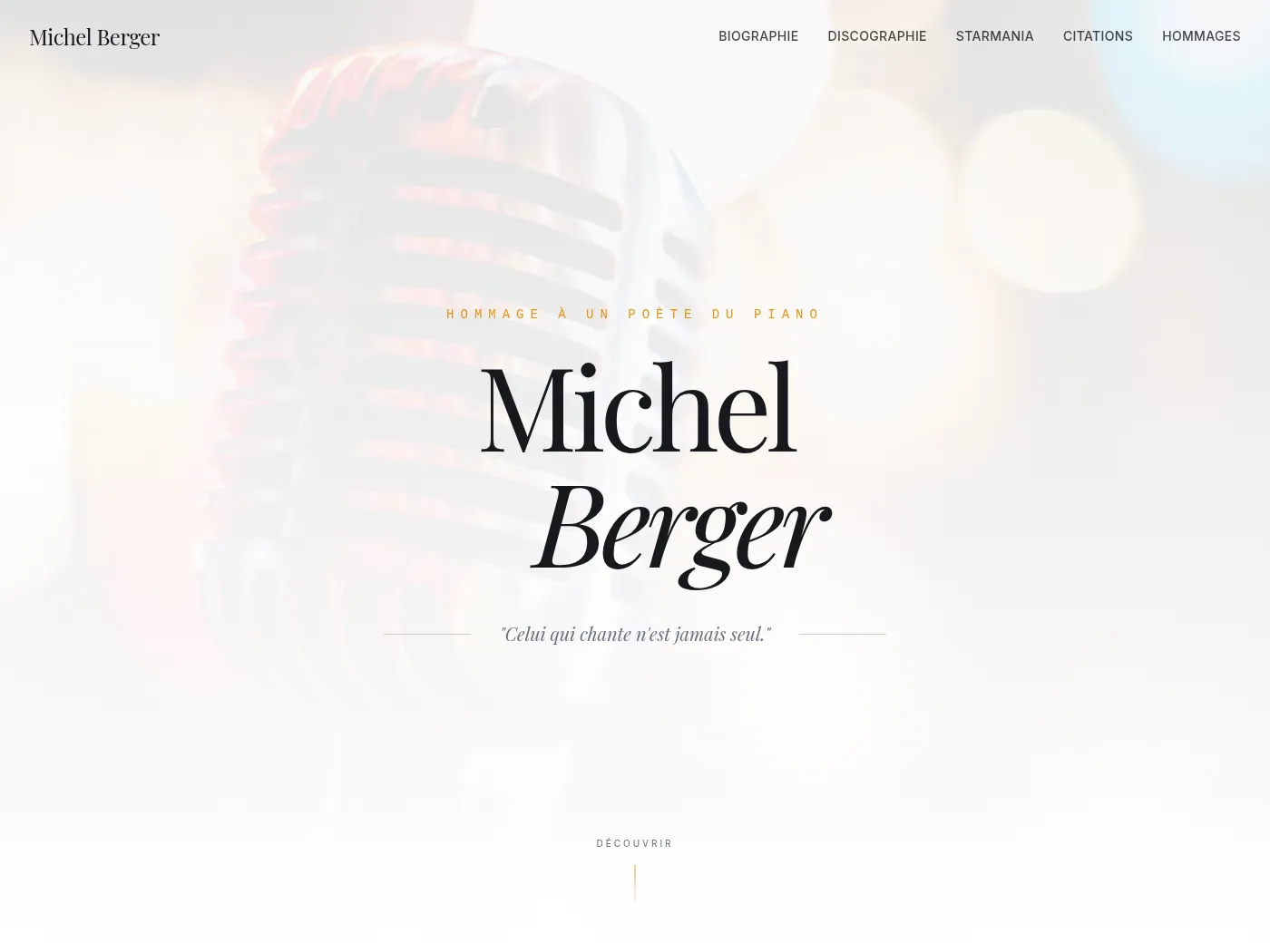 Michel Berger Tribute Site
