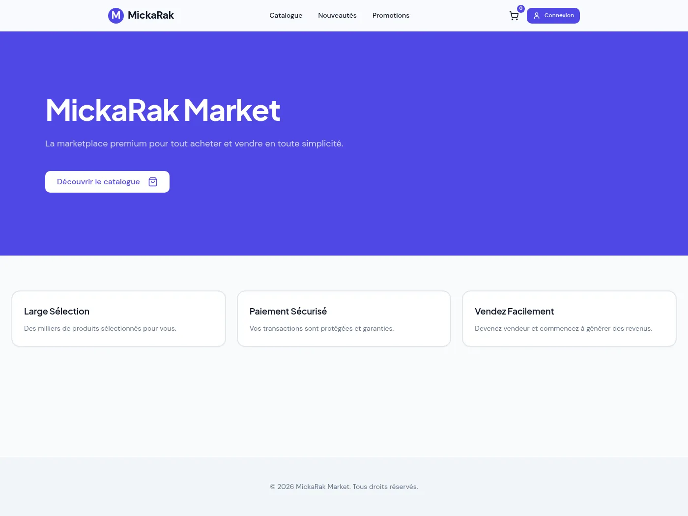 MickaRak Market MVP