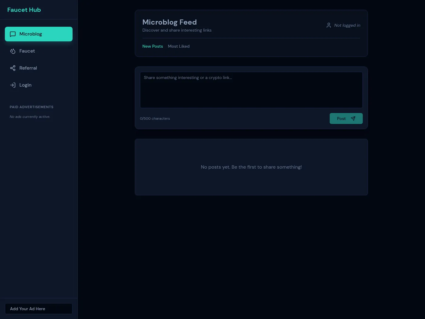MicroBlog Faucet Hub