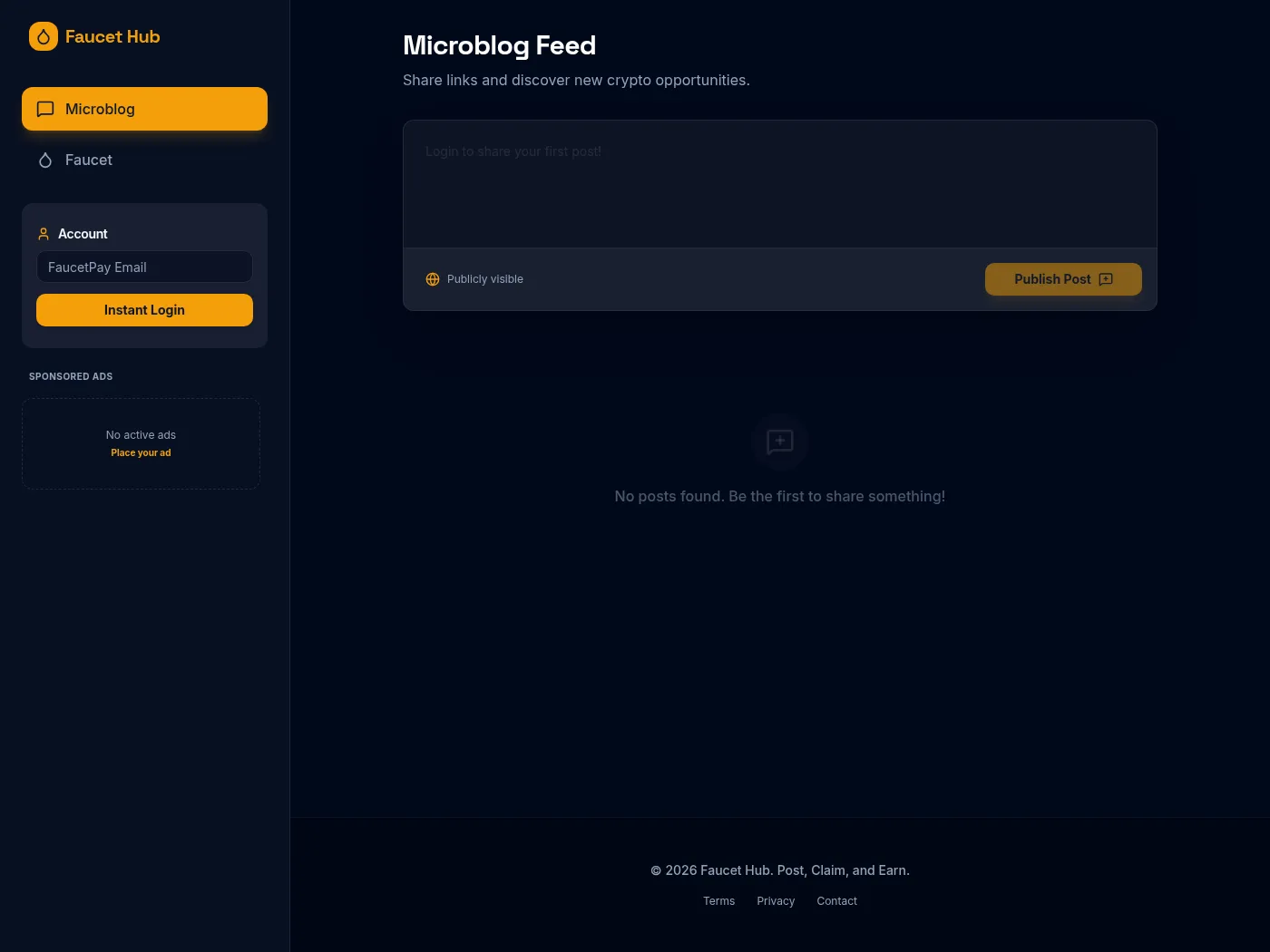MicroBlog Faucet Hub