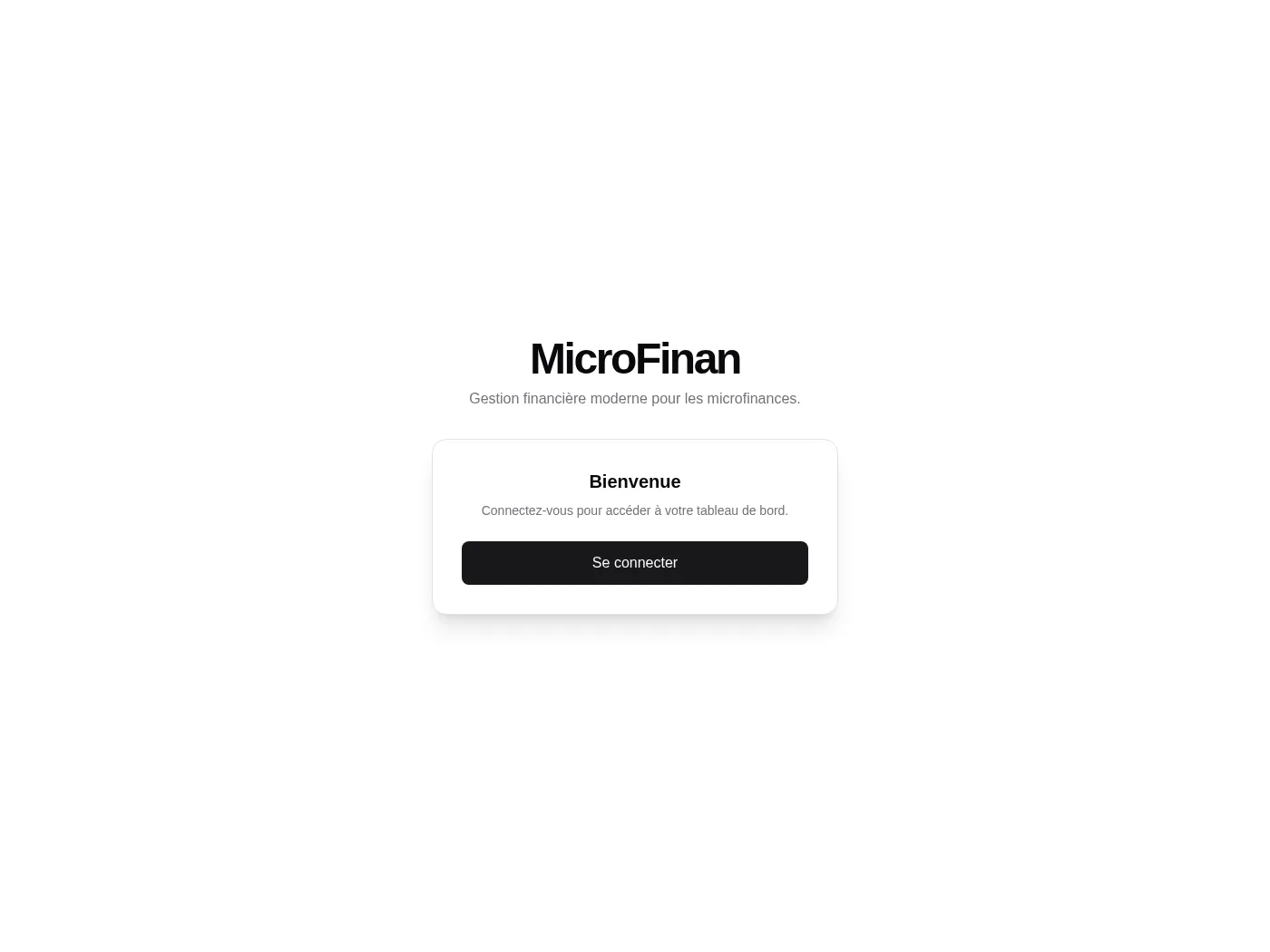 MicroFinance Dashboard