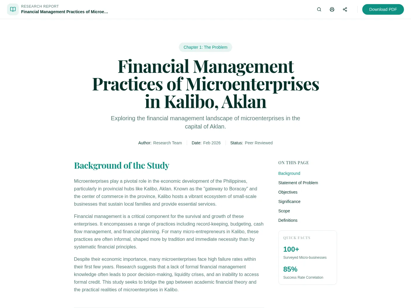Microenterprise Finance Insights