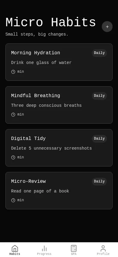 MicroHabit Coach