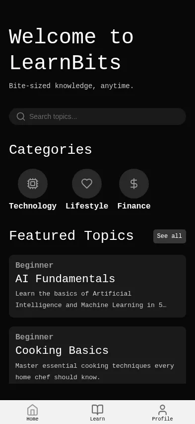 LearnBits Mobile