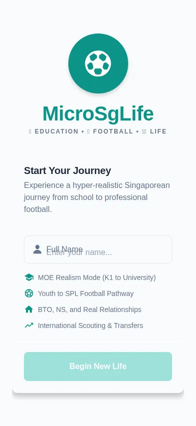 MicroSgLife Football Simulator