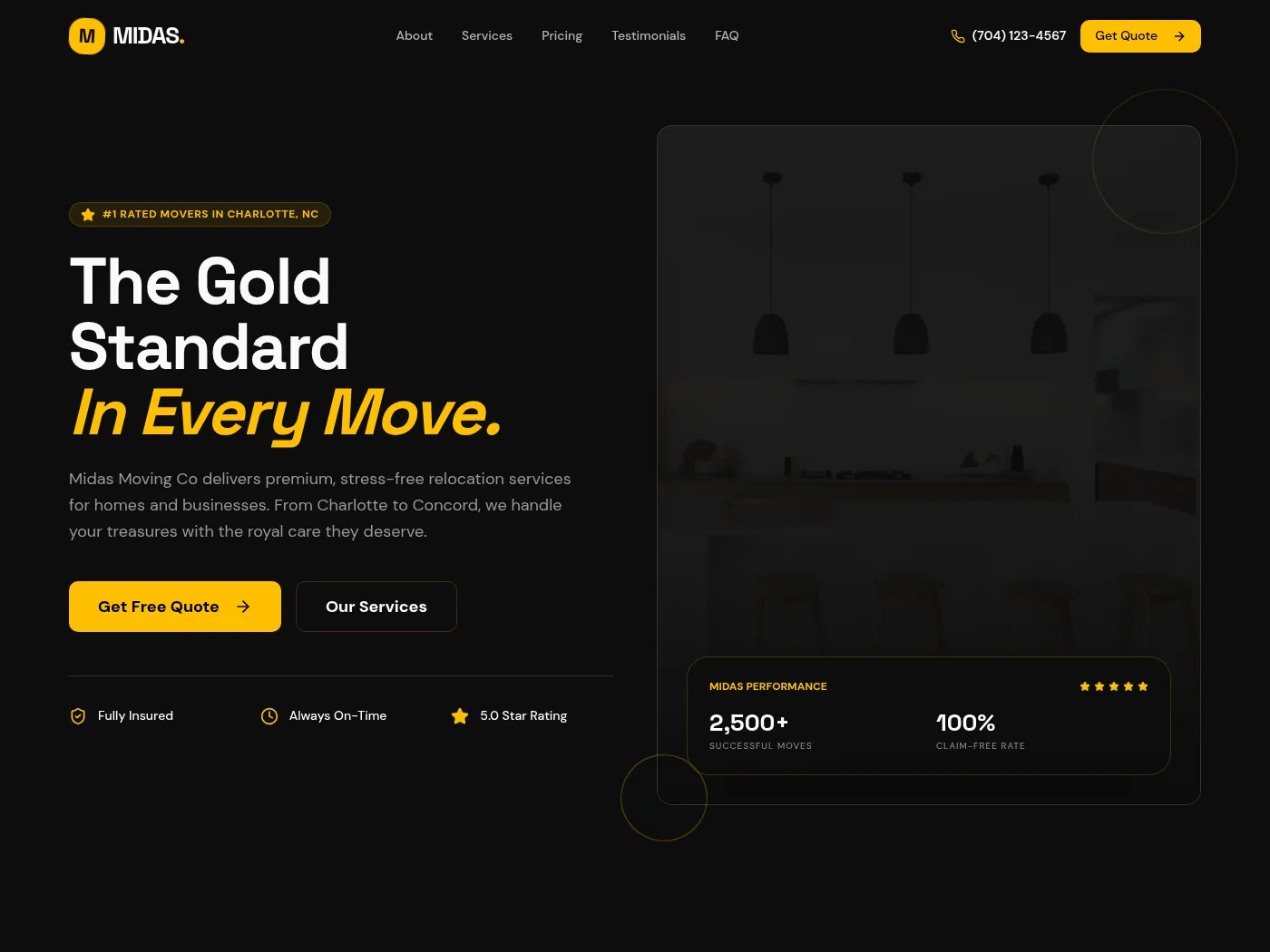 Midas Moving Co Website