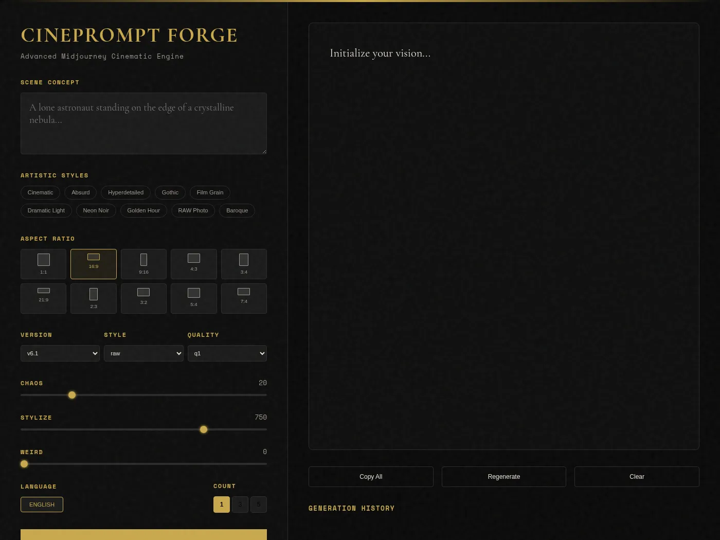 CinePrompt Forge