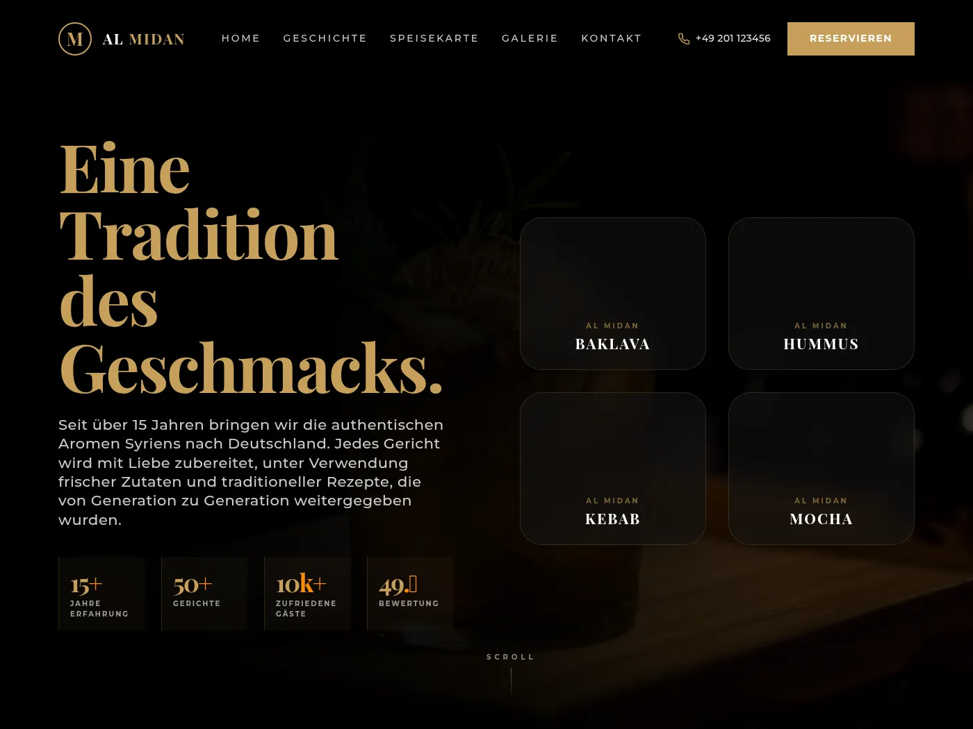 Midnight Gold 3D Dining