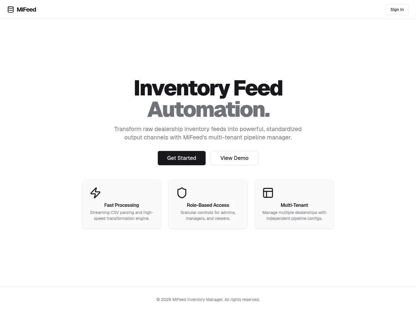 MiFeed Inventory Manager