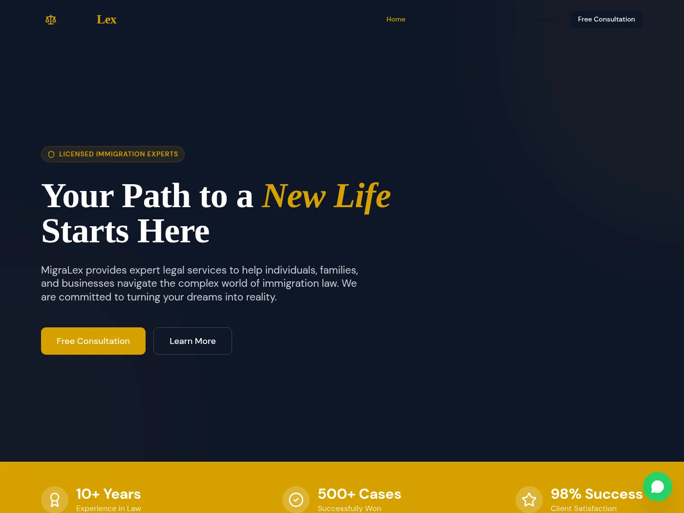 MigraLex Law Firm Website