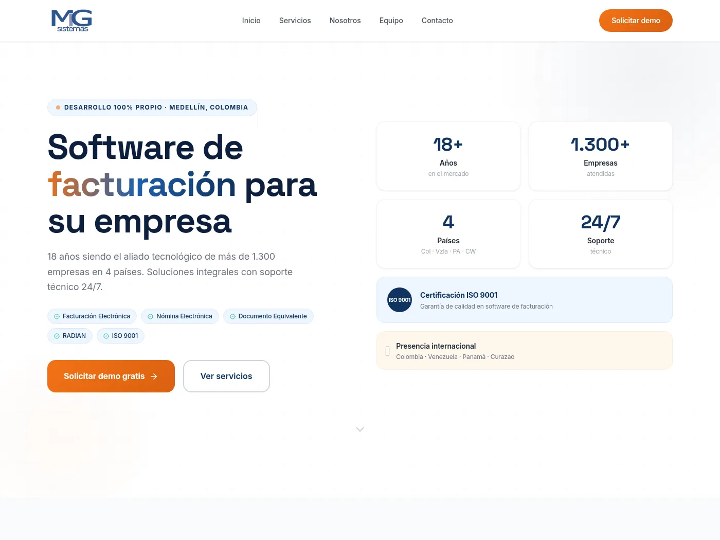 MIG Sistemas Redesign
