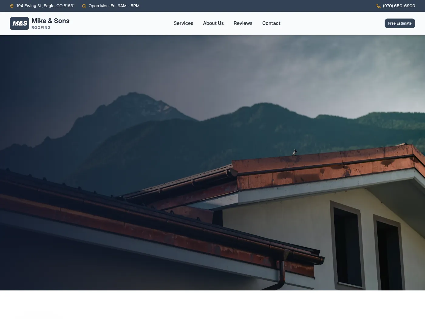 Mike & Sons Roofing Site