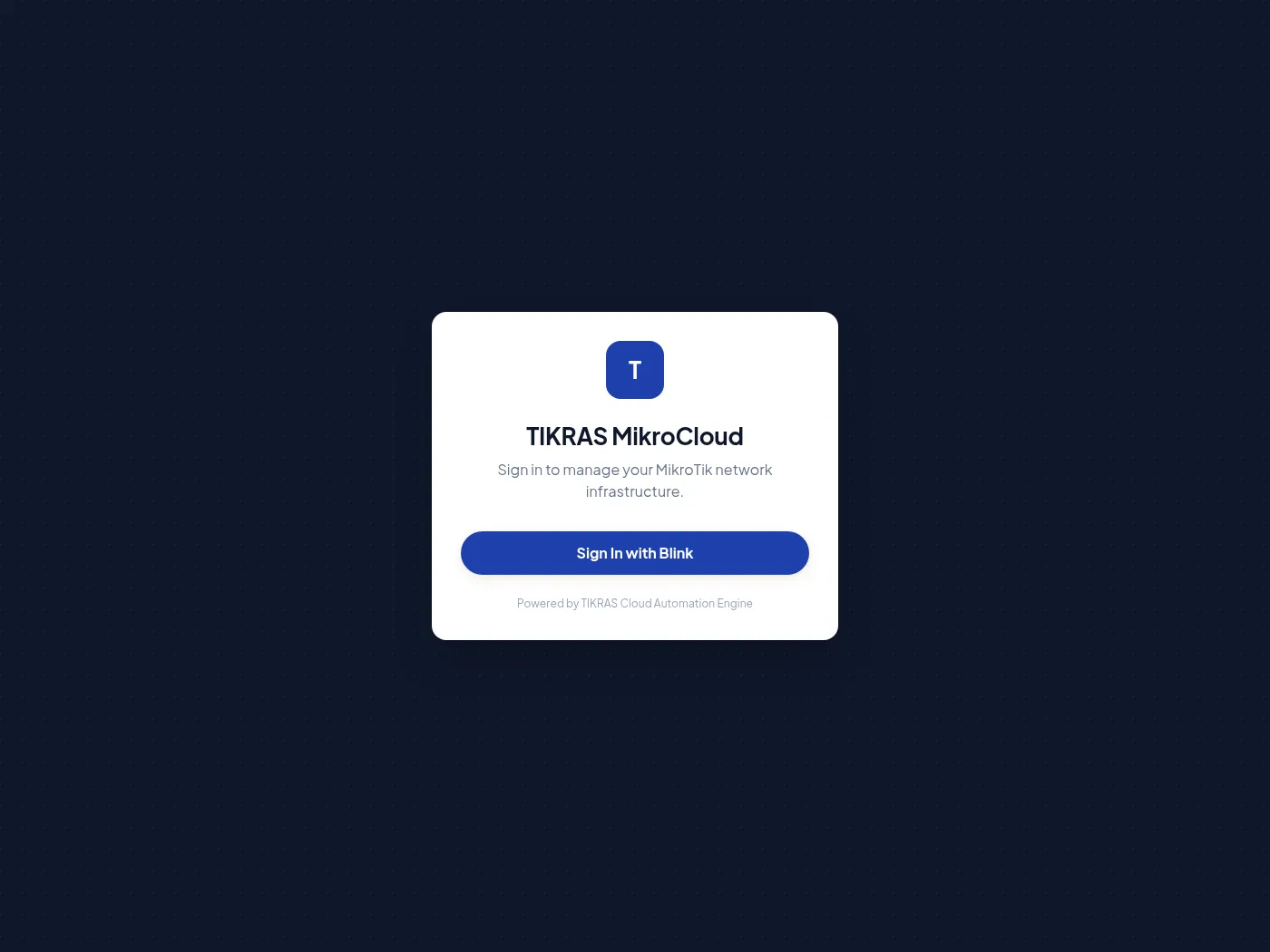 TIKRAS MikroCloud Manager