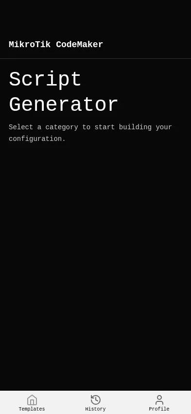 MikroTik CodeMaker App