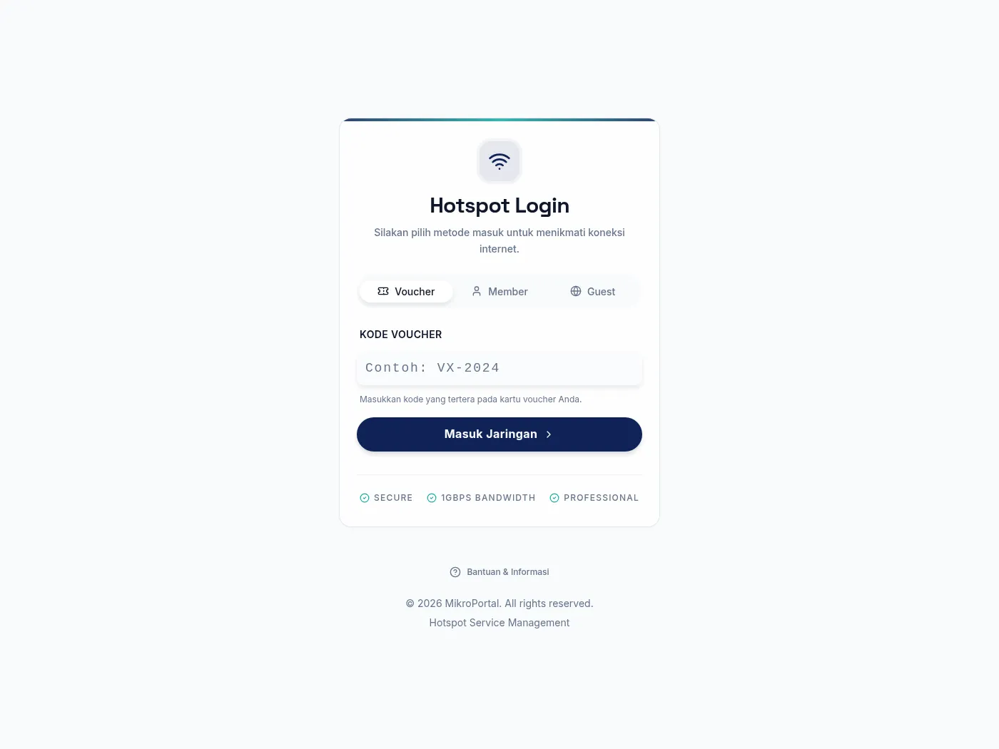 Modern Mikrotik Hotspot