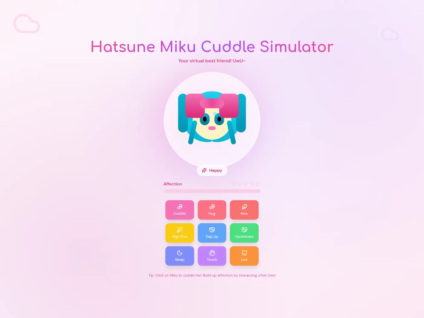 Miku Cuddle Simulator