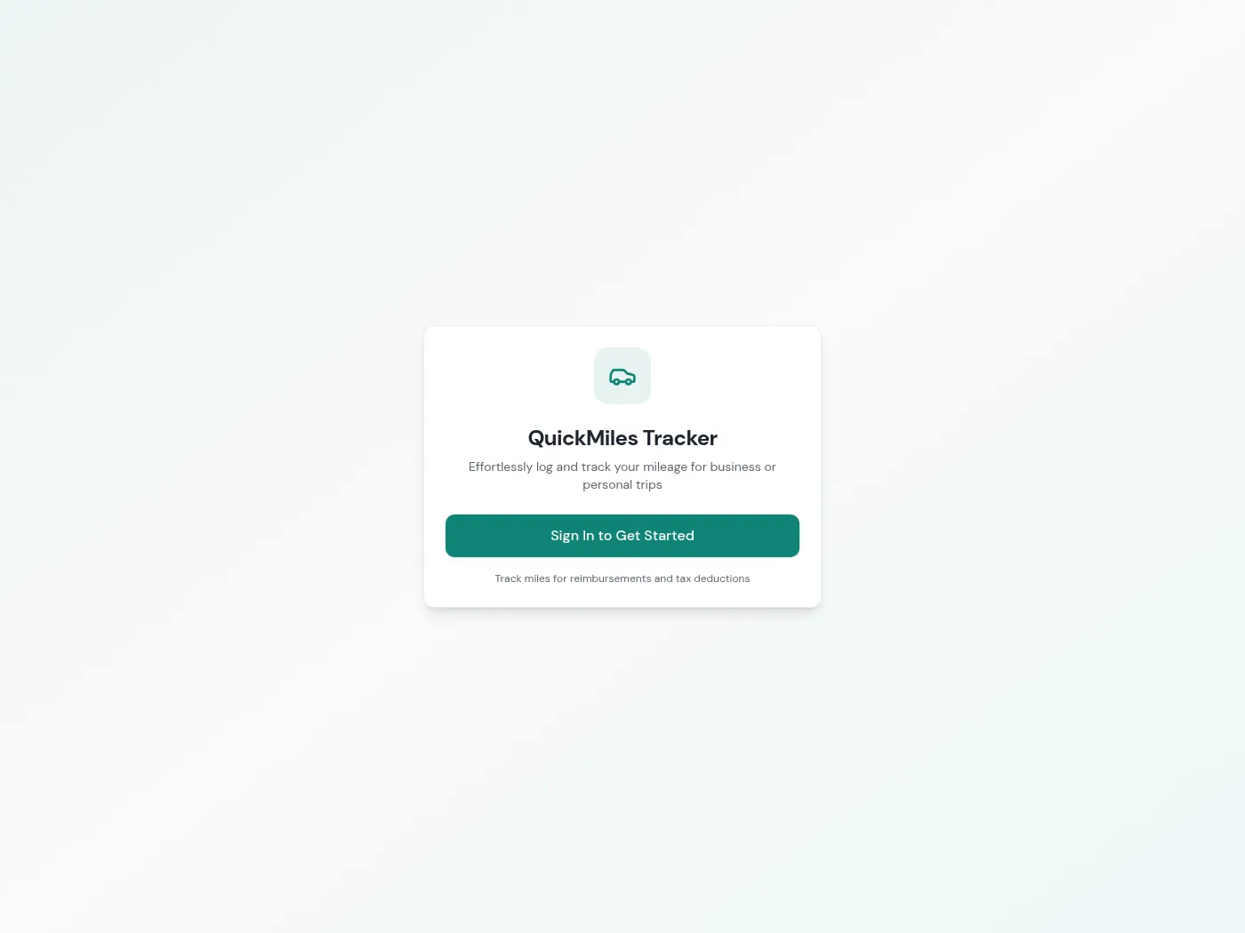 QuickMiles Tracker