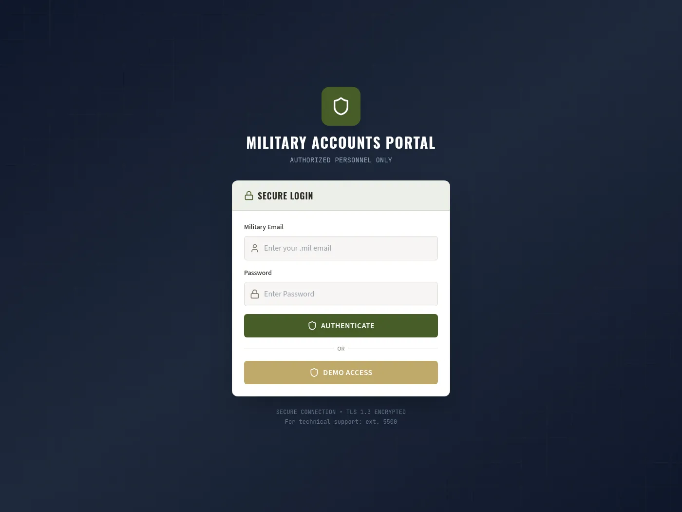 Military Accounts Portal