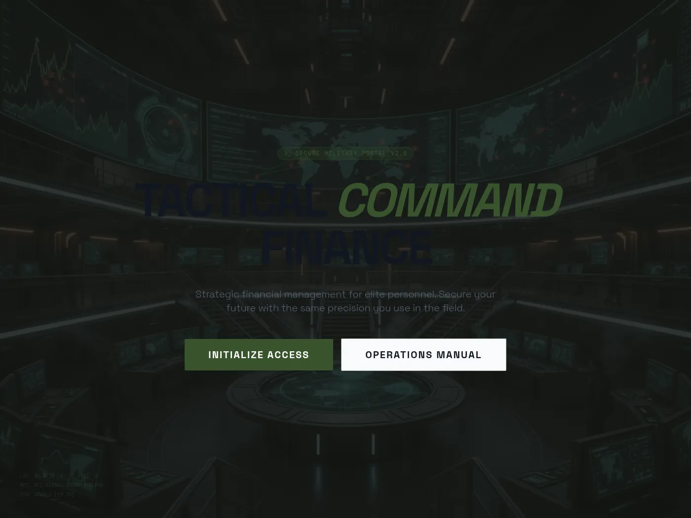Military Bank Account Portal