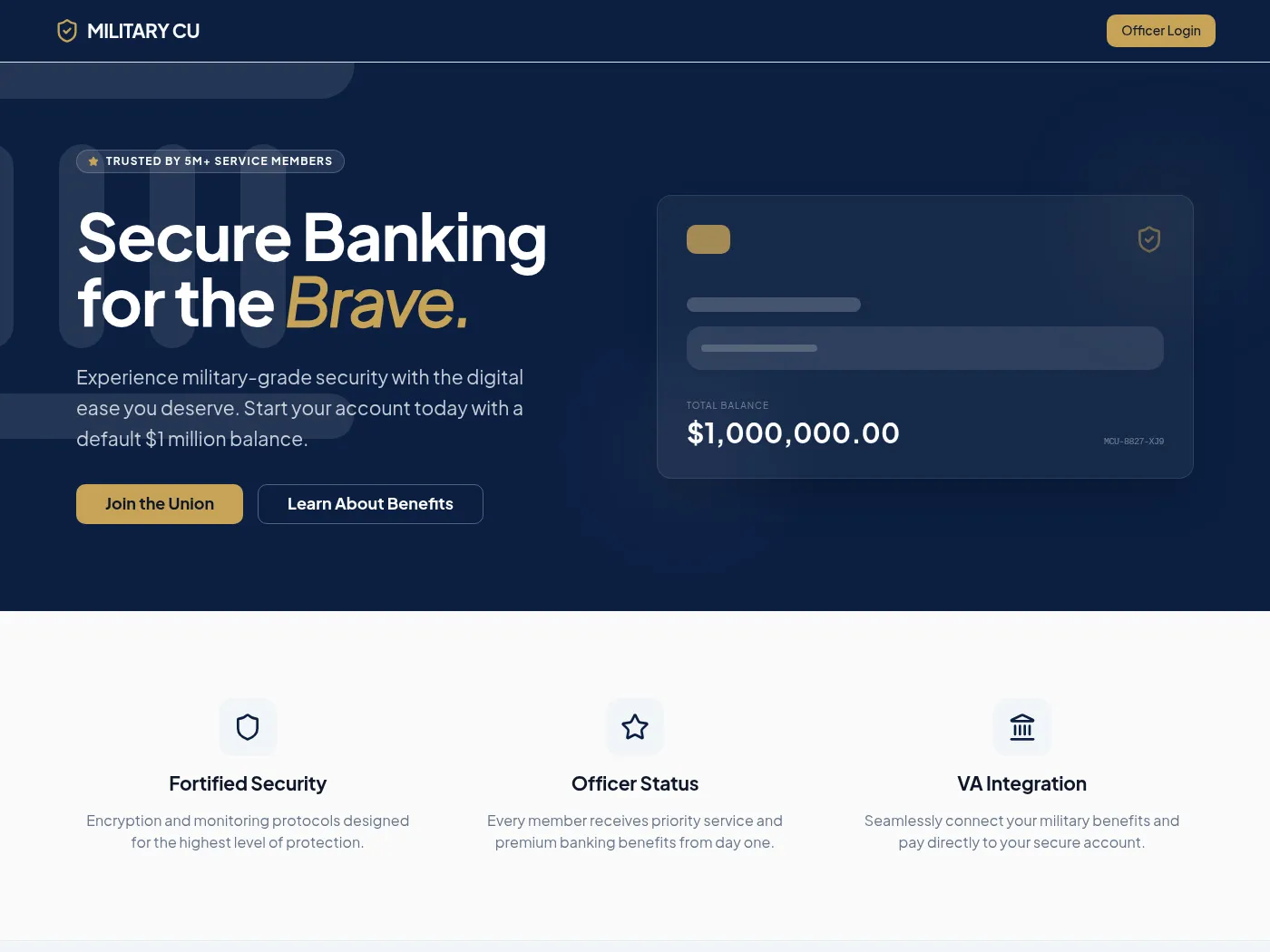 Military Credit Union Bank
