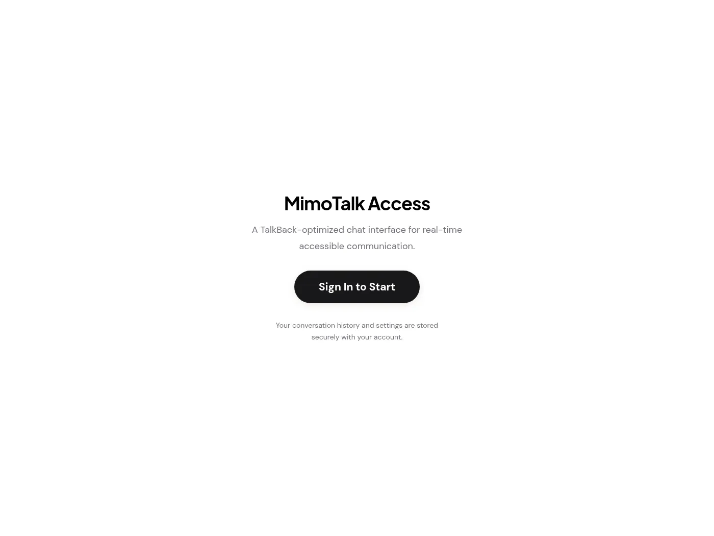MimoTalk Access UI