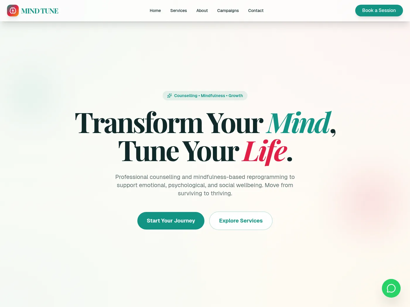 Mind Tune Centre Site