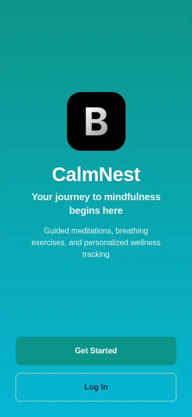 CalmNest Wellness App