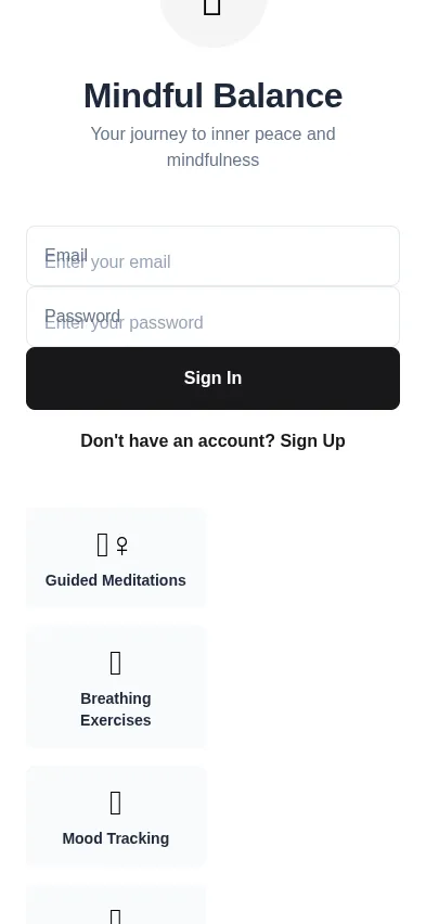 Mindful Balance App