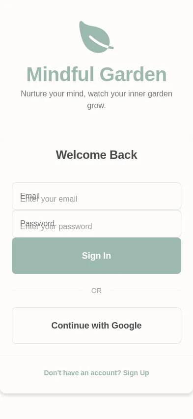 Mindful Garden App