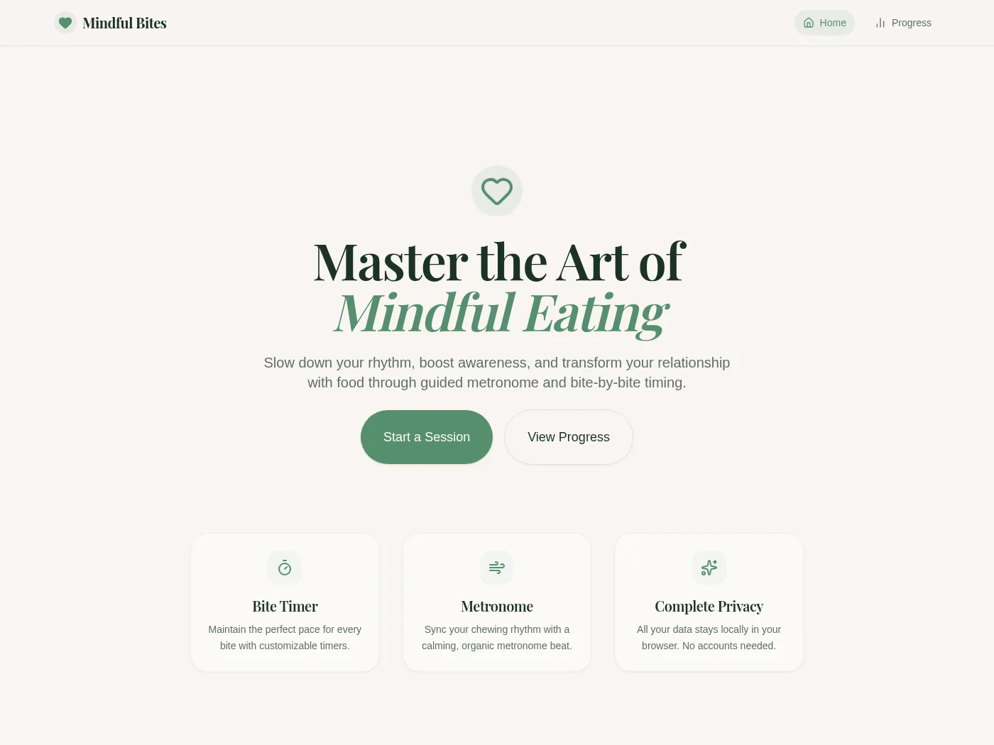 Mindful Bites Web App