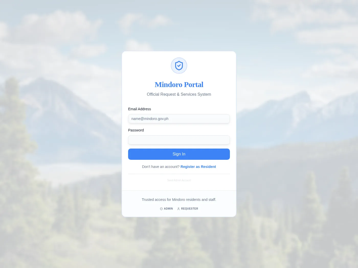 Mindoro Request Portal