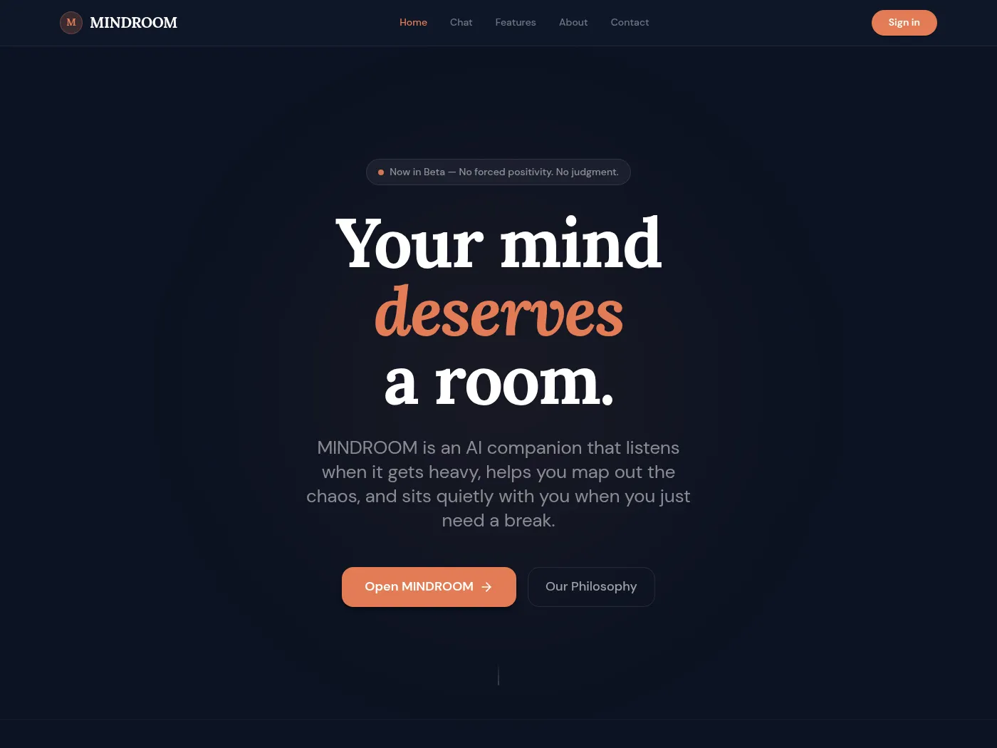 Mindroom AI Chat Site